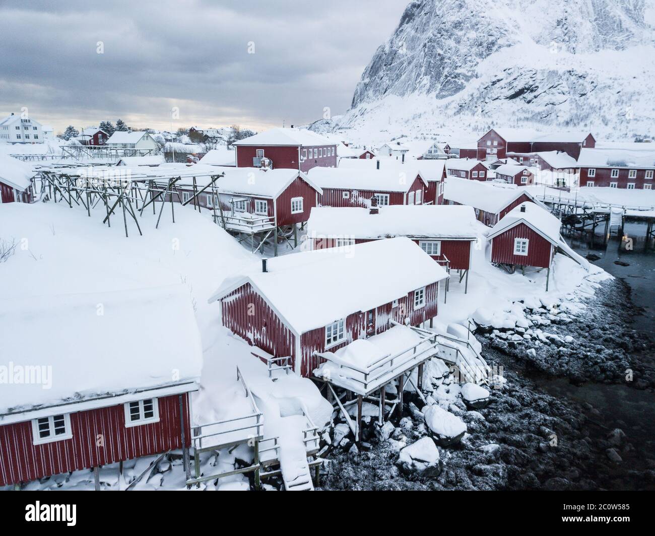Drone shot red cabin hi-res stock photography and images - Alamy