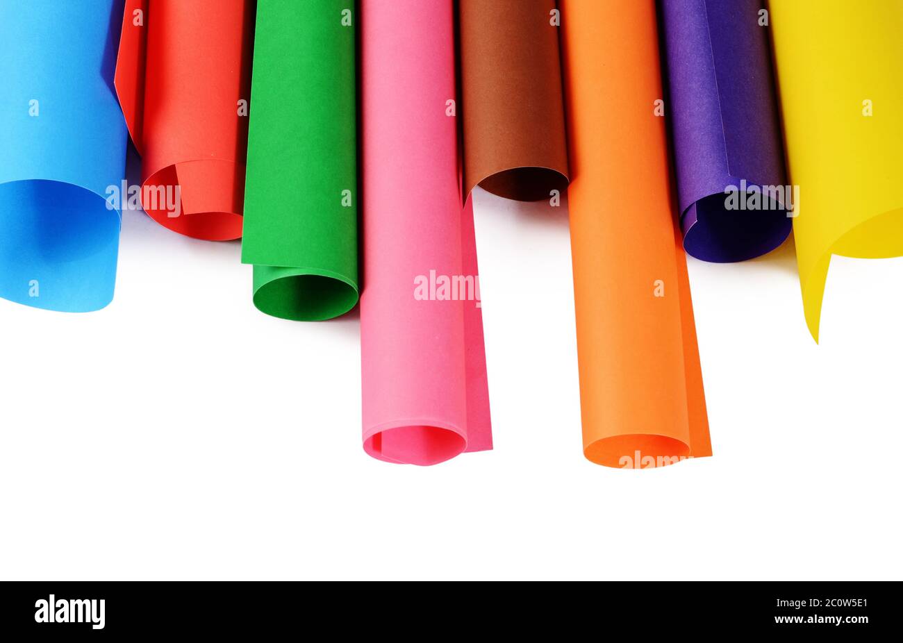 Set of a color paper close up Stock Photo - Alamy
