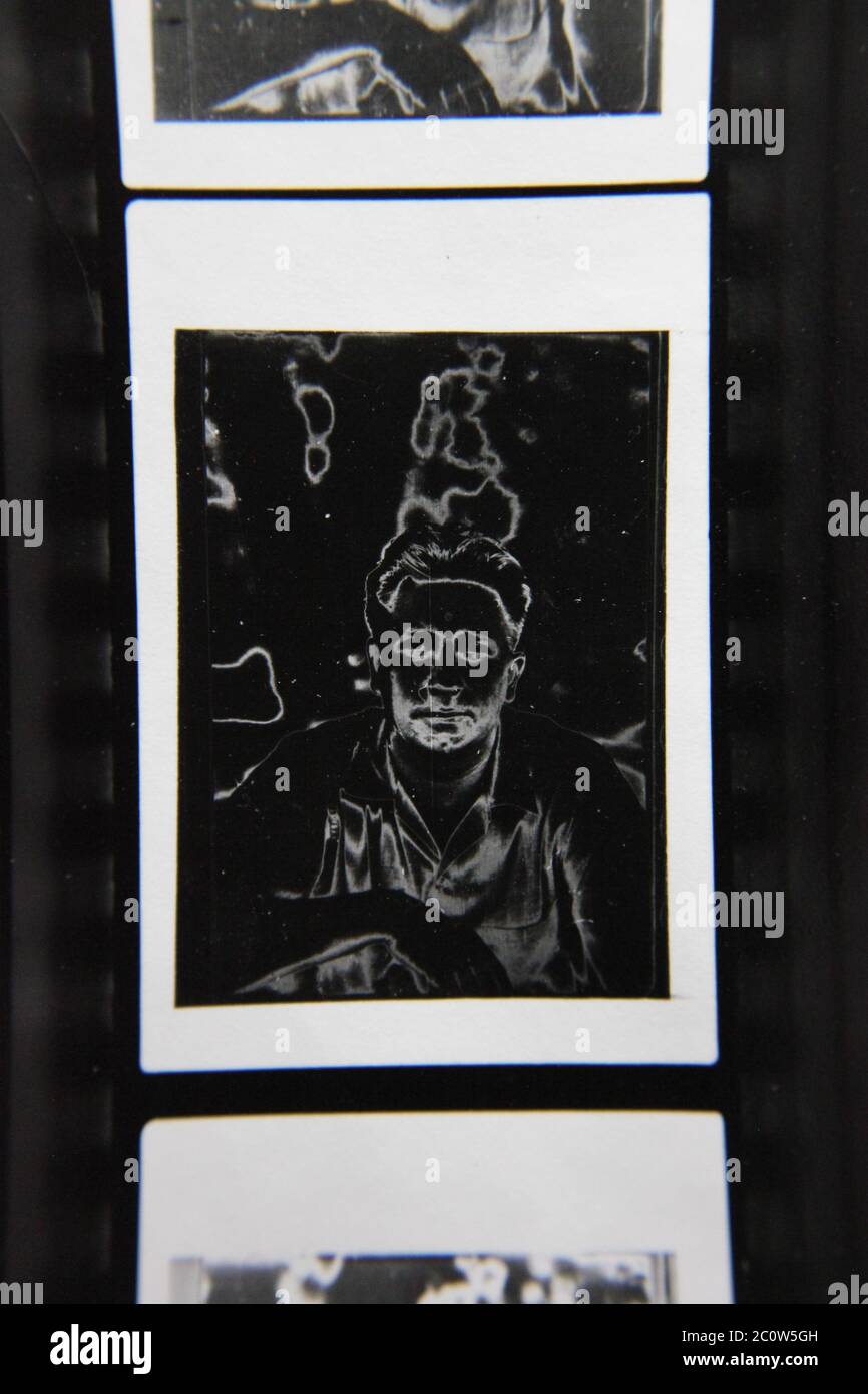 Fine 1970s vintage black and white photography of the self-portrait of ...
