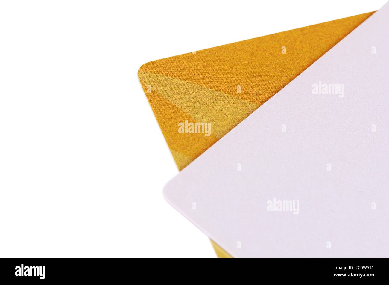 Plastic card isolated on white background Stock Photo - Alamy