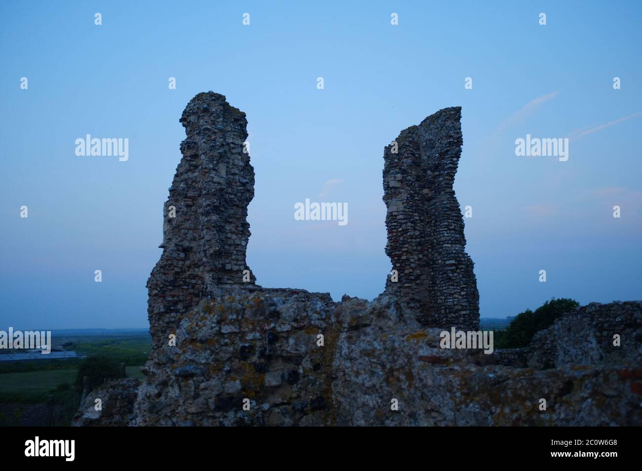 Roman towers on the coastline Stock Photo - Alamy