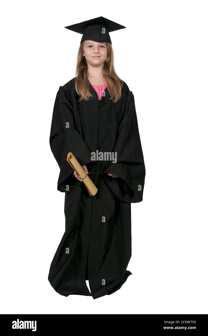 Little Girl Graduate Stock Photo - Alamy