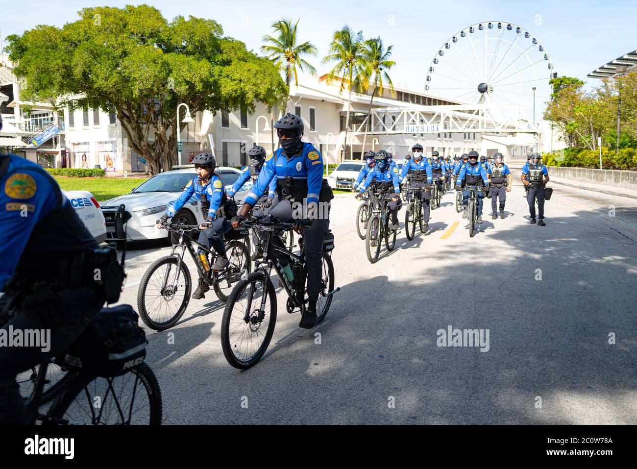 Miami Downtown, FL, USA - MAY 31, 2020: Black and White Miami Police ...