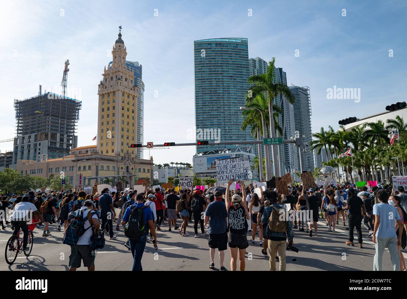 Miami Downtown, FL, USA - MAY 31, 2020: Protests and demonstrations in ...