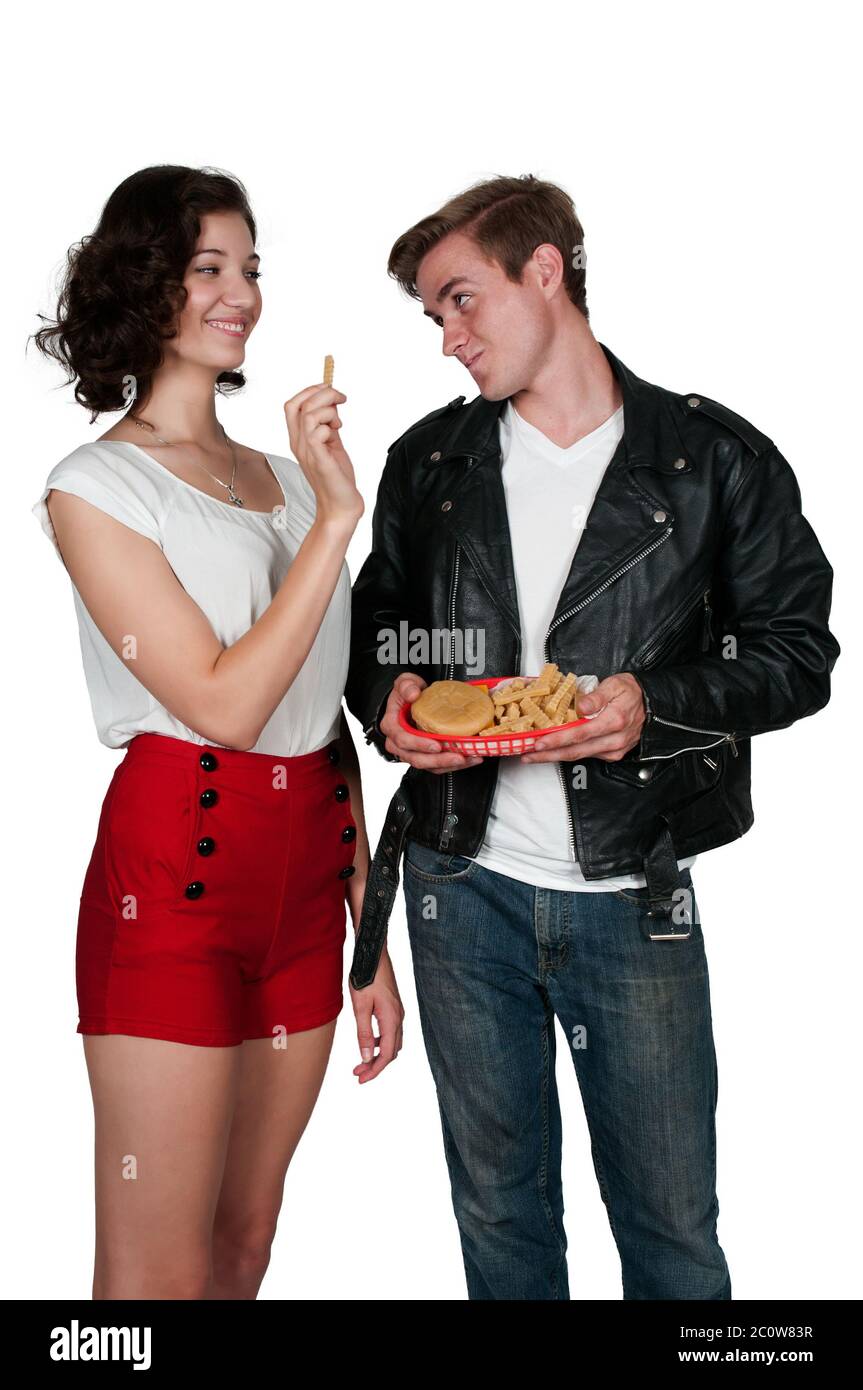 Chips man woman Cut Out Stock Images & Pictures - Alamy