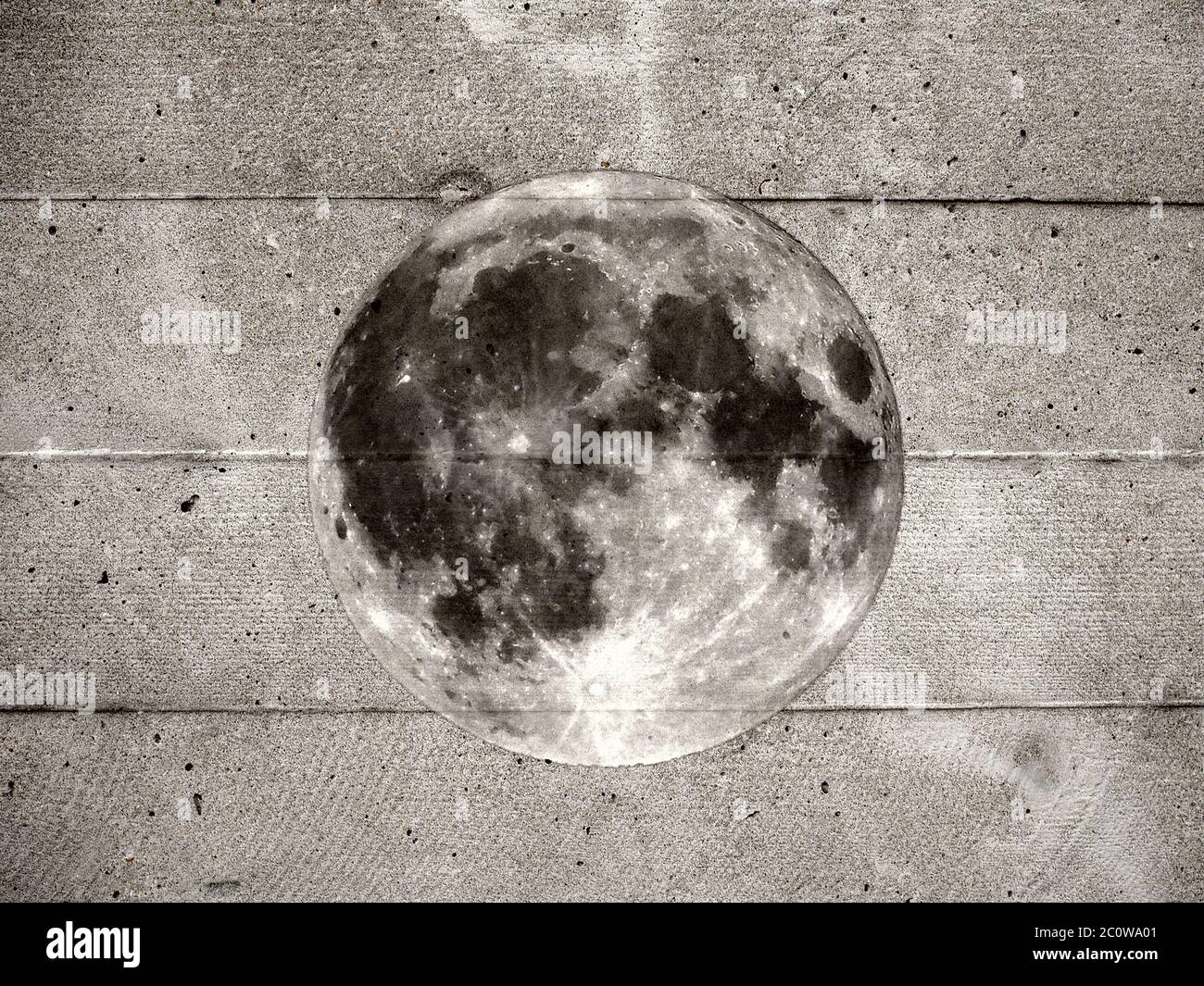Grunge full moon on wall Stock Photo - Alamy