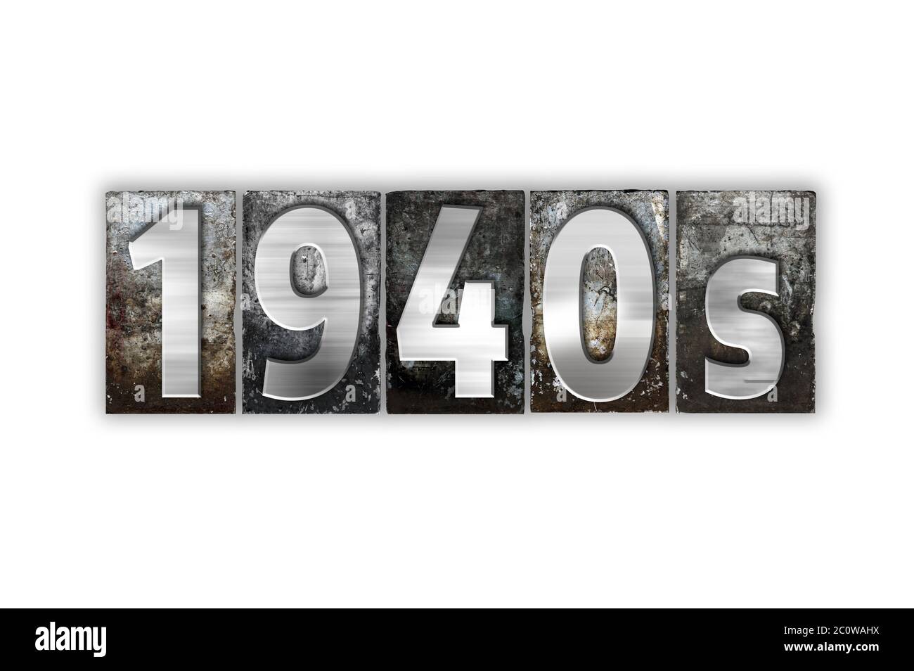 1940s Concept Isolated Metal Letterpress Type Stock Photo - Alamy