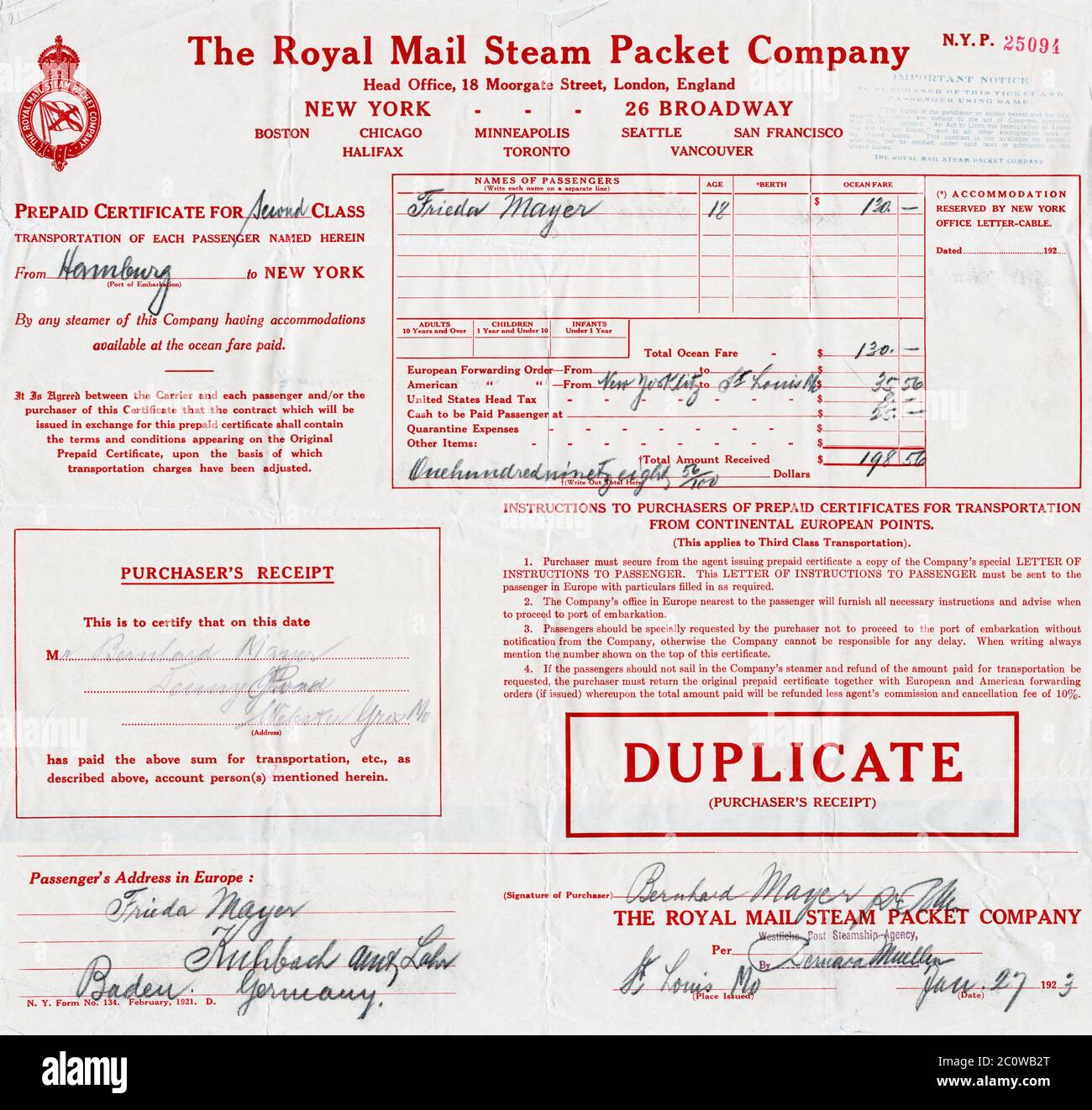 Immigrant ticket hi-res stock photography and images - Alamy