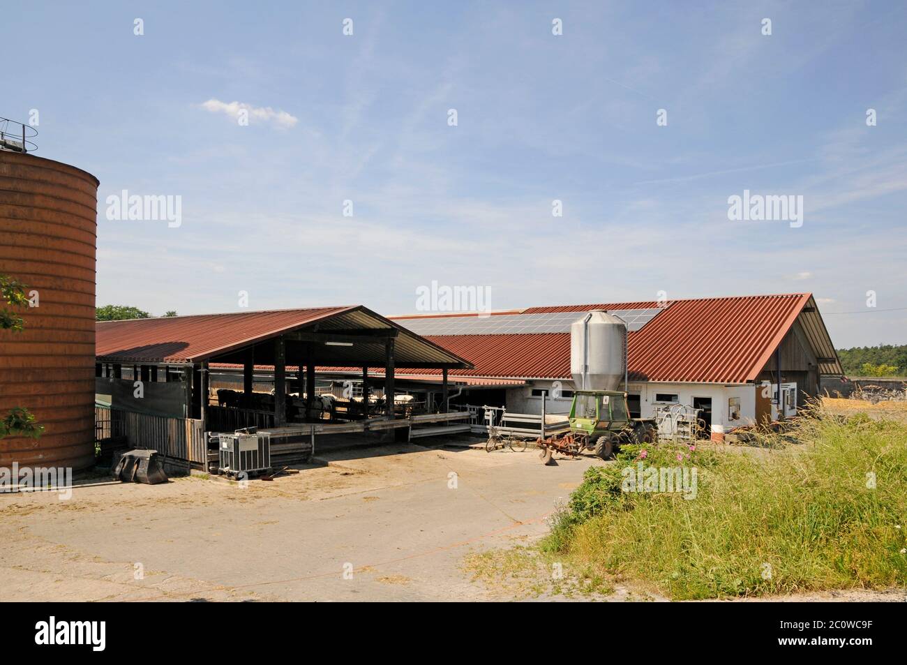 agriculture farming yard hesse stable farm germany german federal ...