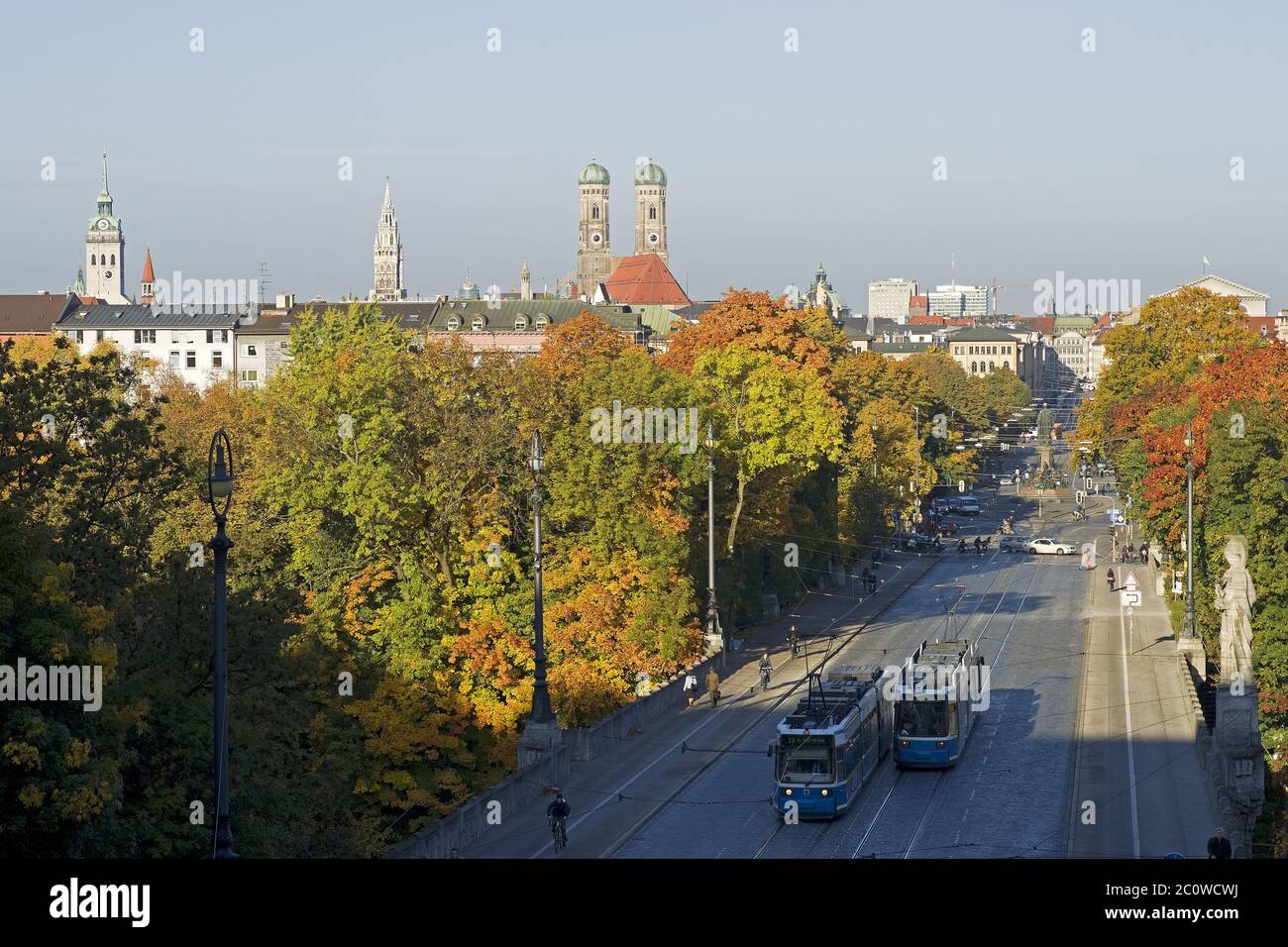 bavaria townscape munich sight view outlook perspective vista panorama ...