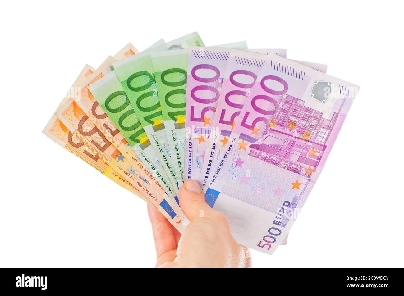 bank lending institution hand euro bank notes treasury notes bills ...