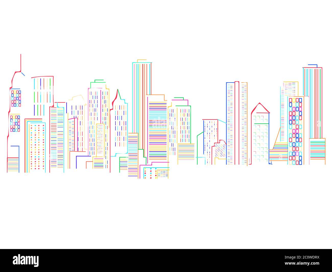 Many skyscrapers Cut Out Stock Images & Pictures - Alamy