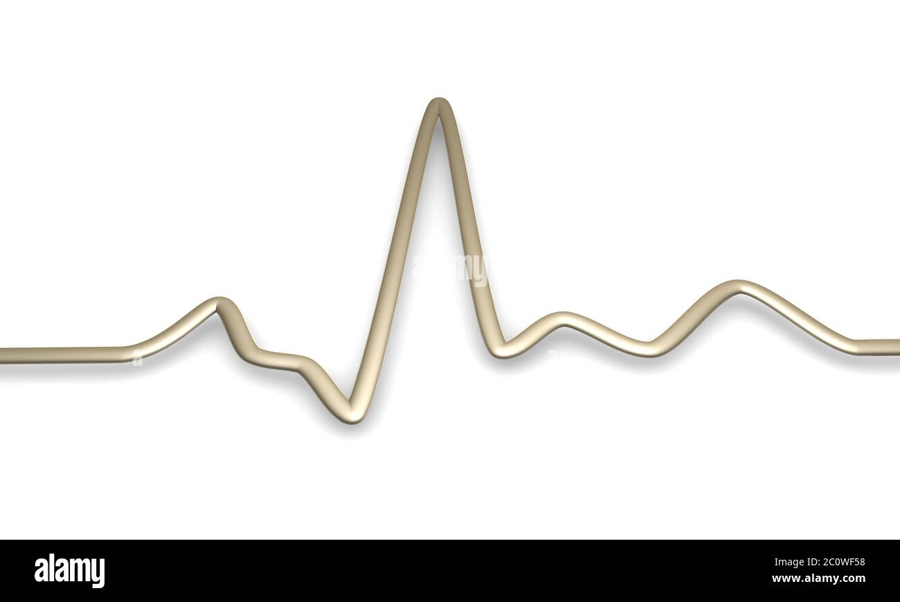 3D rendered Illustration. Heartbeat graph Stock Photo - Alamy