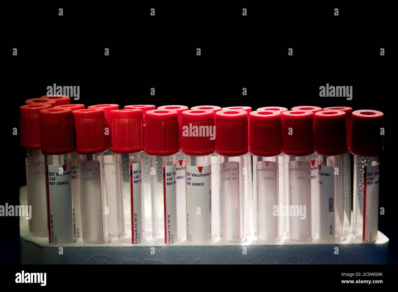 lines, test, parallel, tubes, placed, shaded, at, two, glass, chalice ...