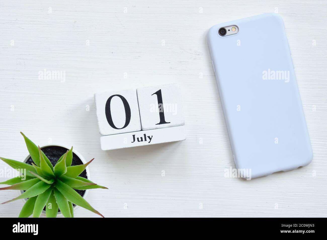 1st july first day month calendar concept on wooden blocks Stock Photo ...