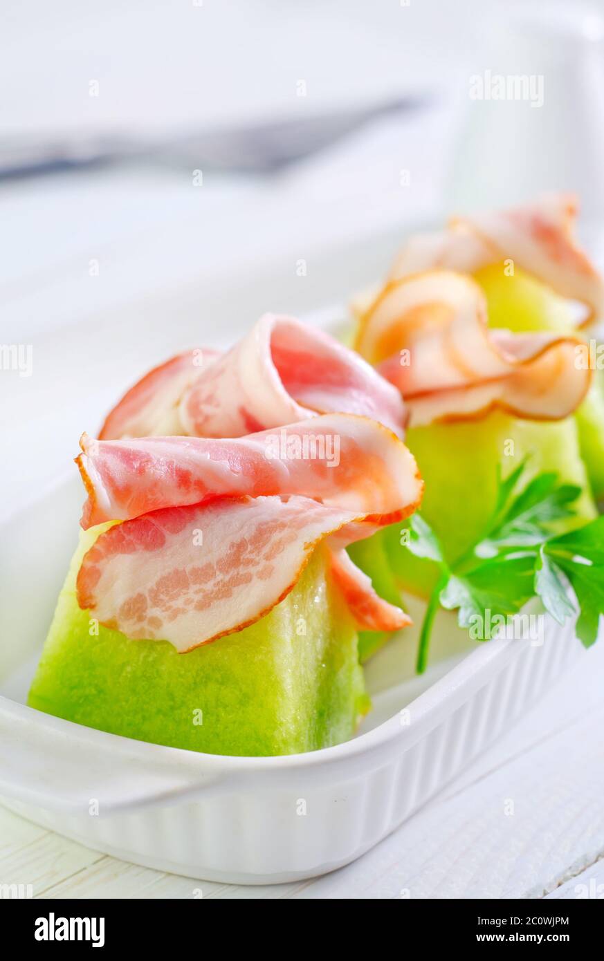 melon with ham Stock Photo - Alamy