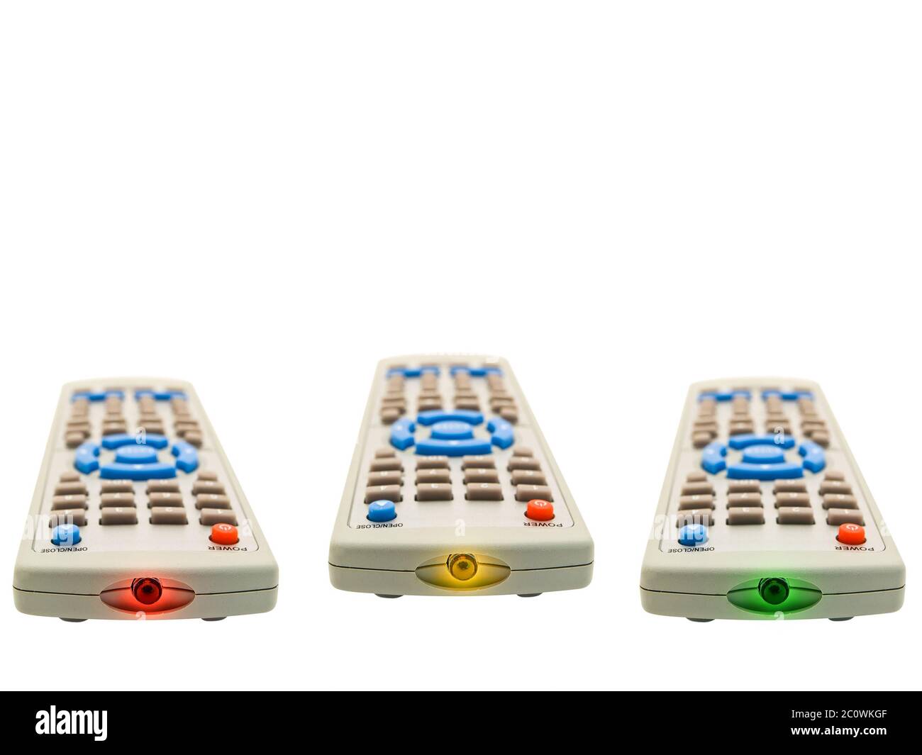 Red button remote control Cut Out Stock Images & Pictures - Alamy
