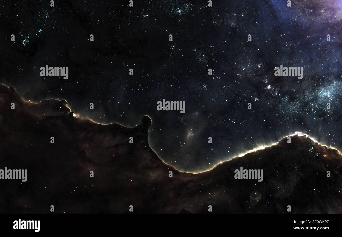 Nebula, star clusters in deep space. Magnificent cosmic landscape Stock ...