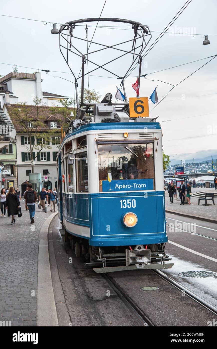 Tram in city zurich switzerland hi-res stock photography and images - Alamy