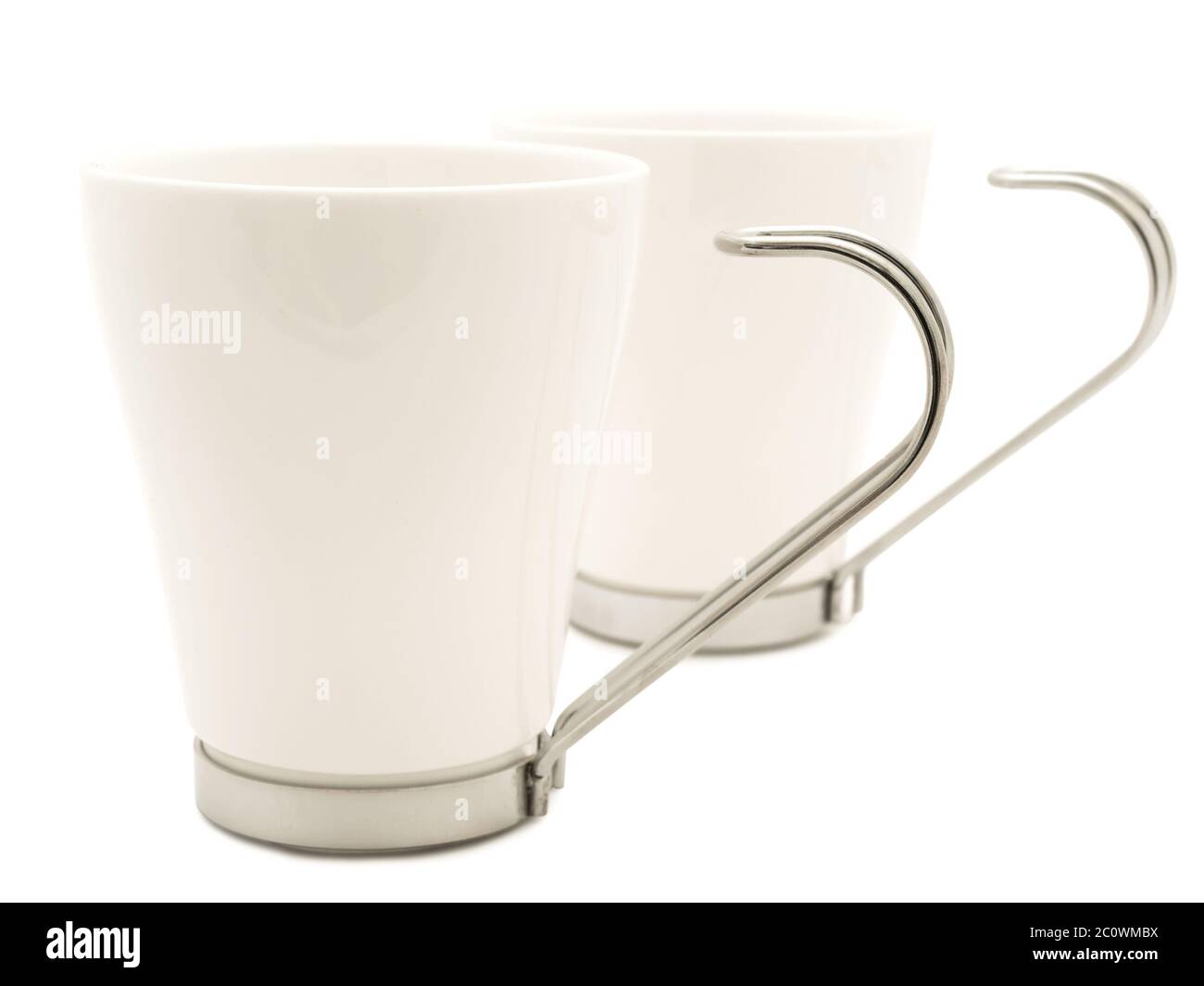 white modern cups Stock Photo - Alamy
