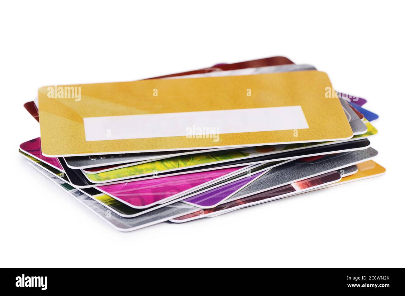 Plastic card isolated on white background Stock Photo - Alamy