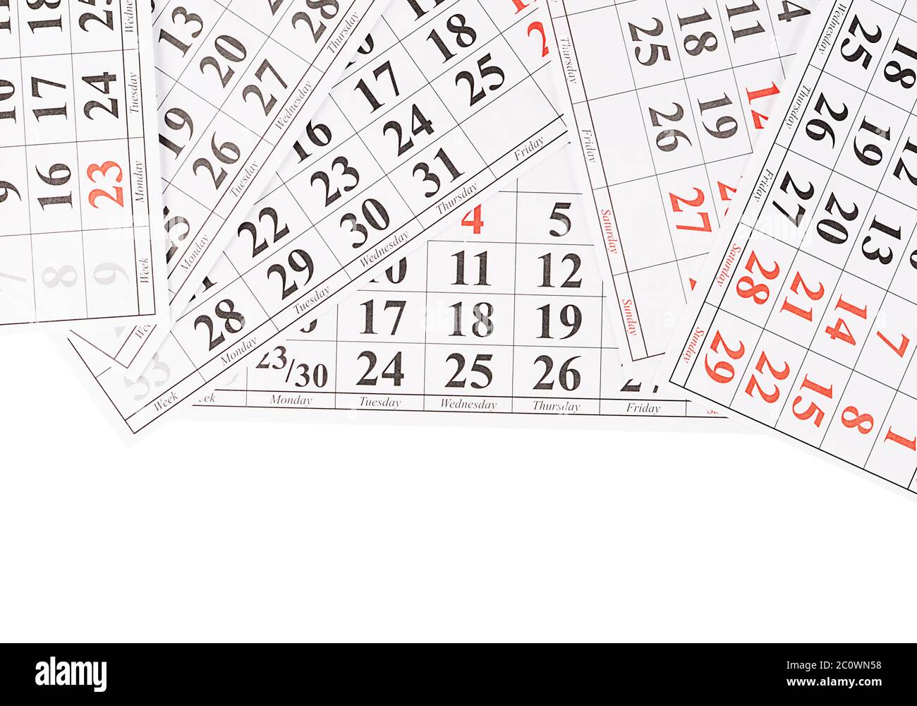 Close up of dates on calendar page hi-res stock photography and images ...