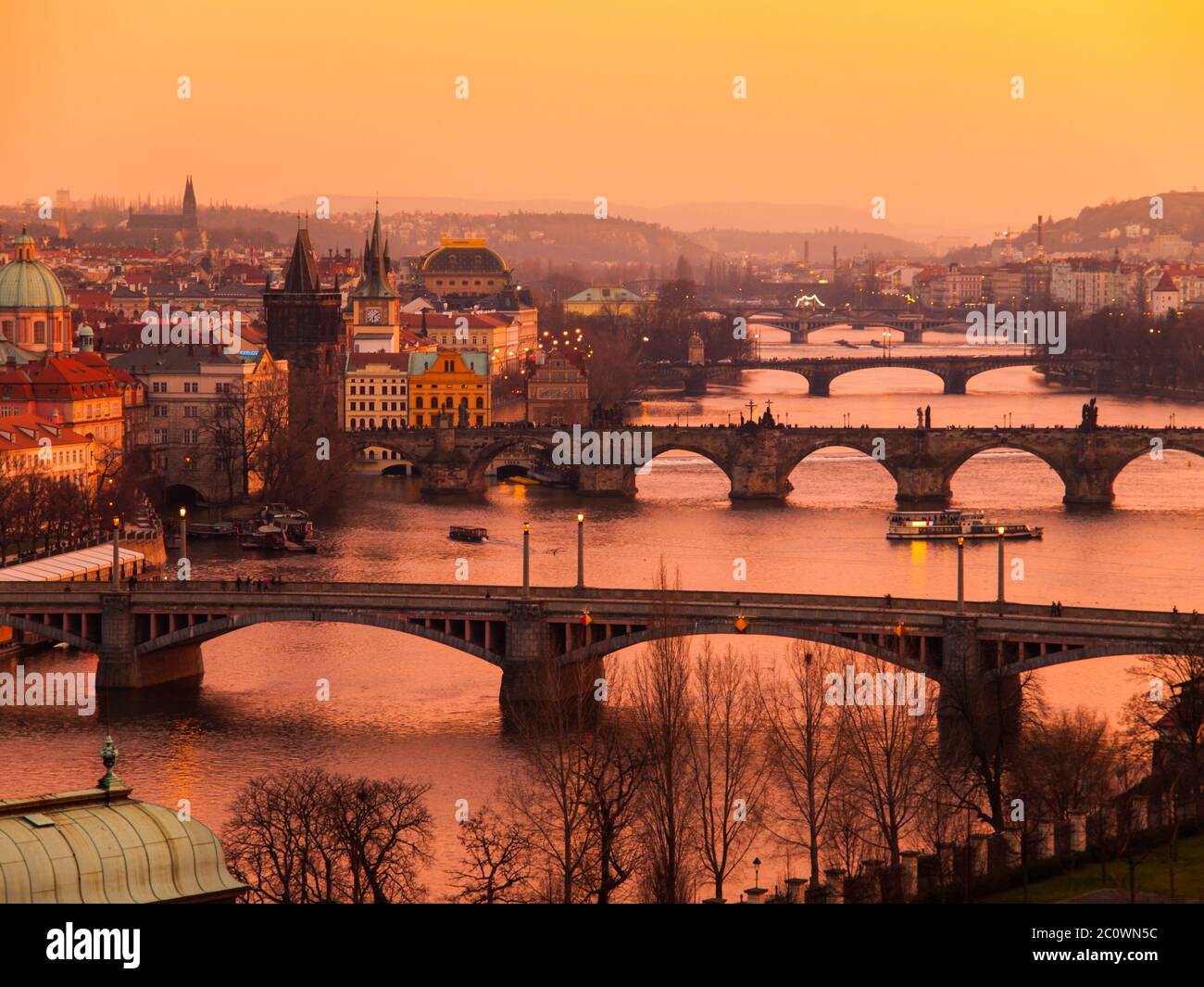 Prague bridges vltava river czech hi-res stock photography and images ...