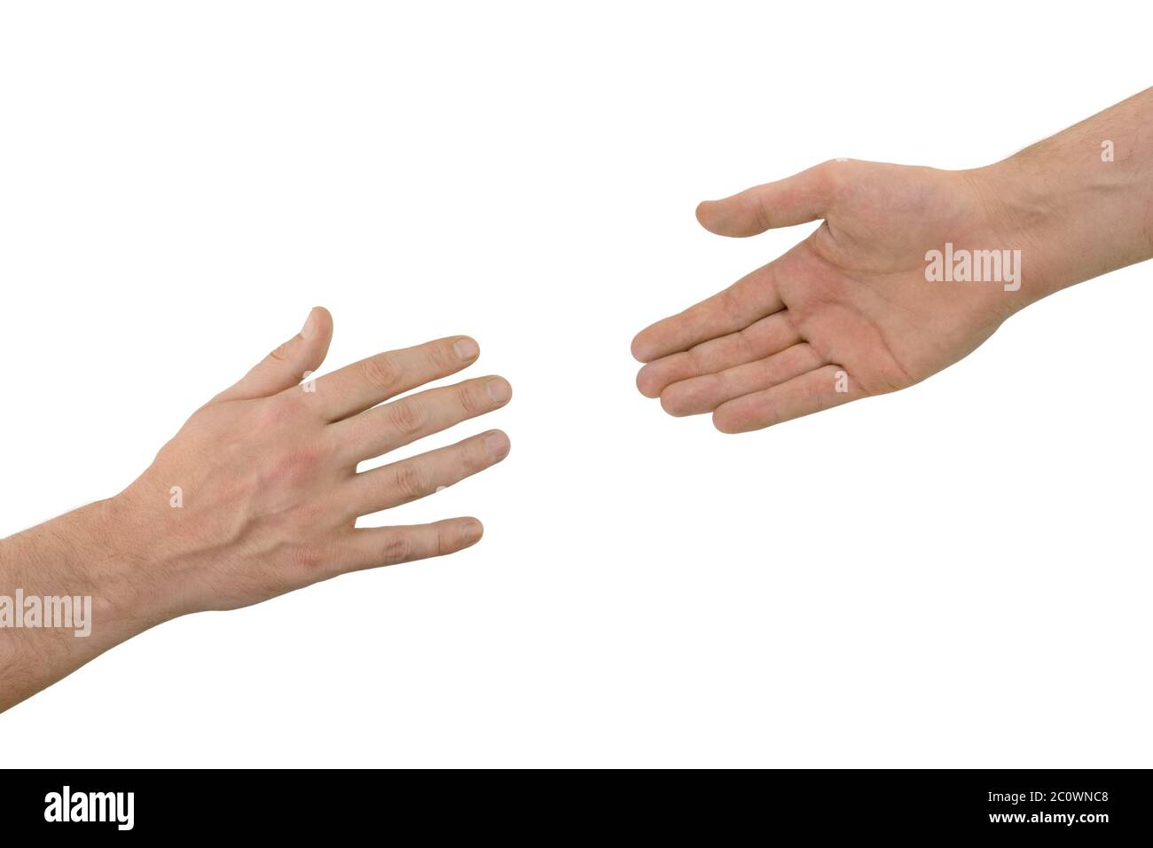 Two hands gripping Cut Out Stock Images & Pictures - Alamy