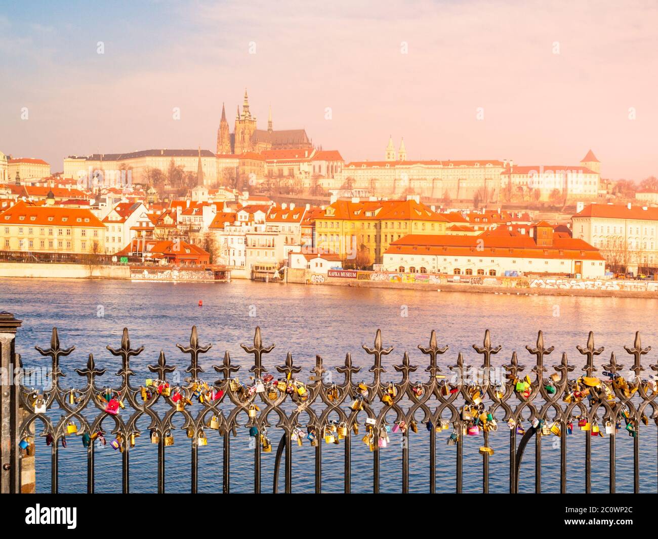 Prague castle padlocks vltava river hi-res stock photography and images ...