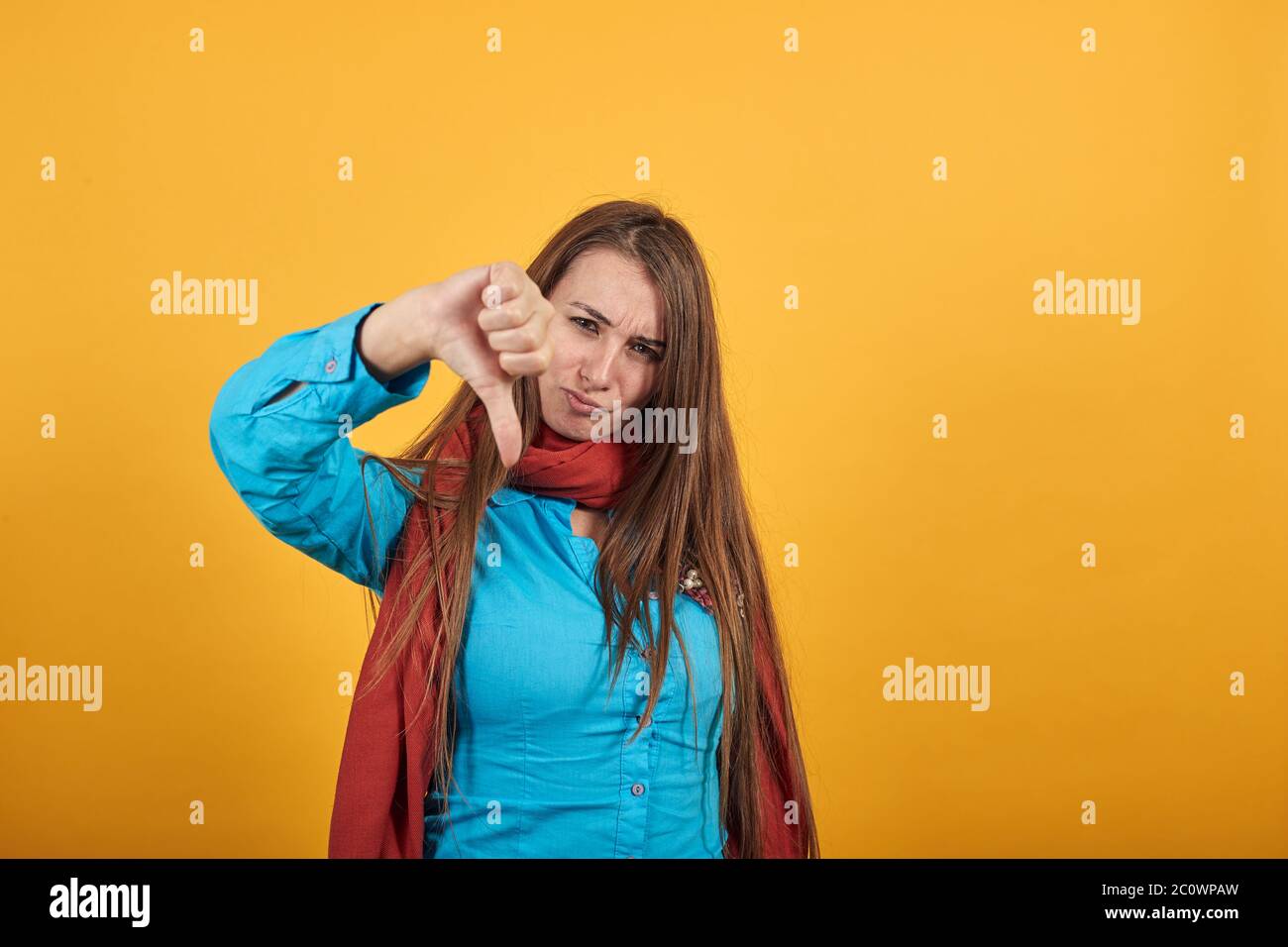 Human hand thumb down, no okay sign, angry face, negative gesture ...