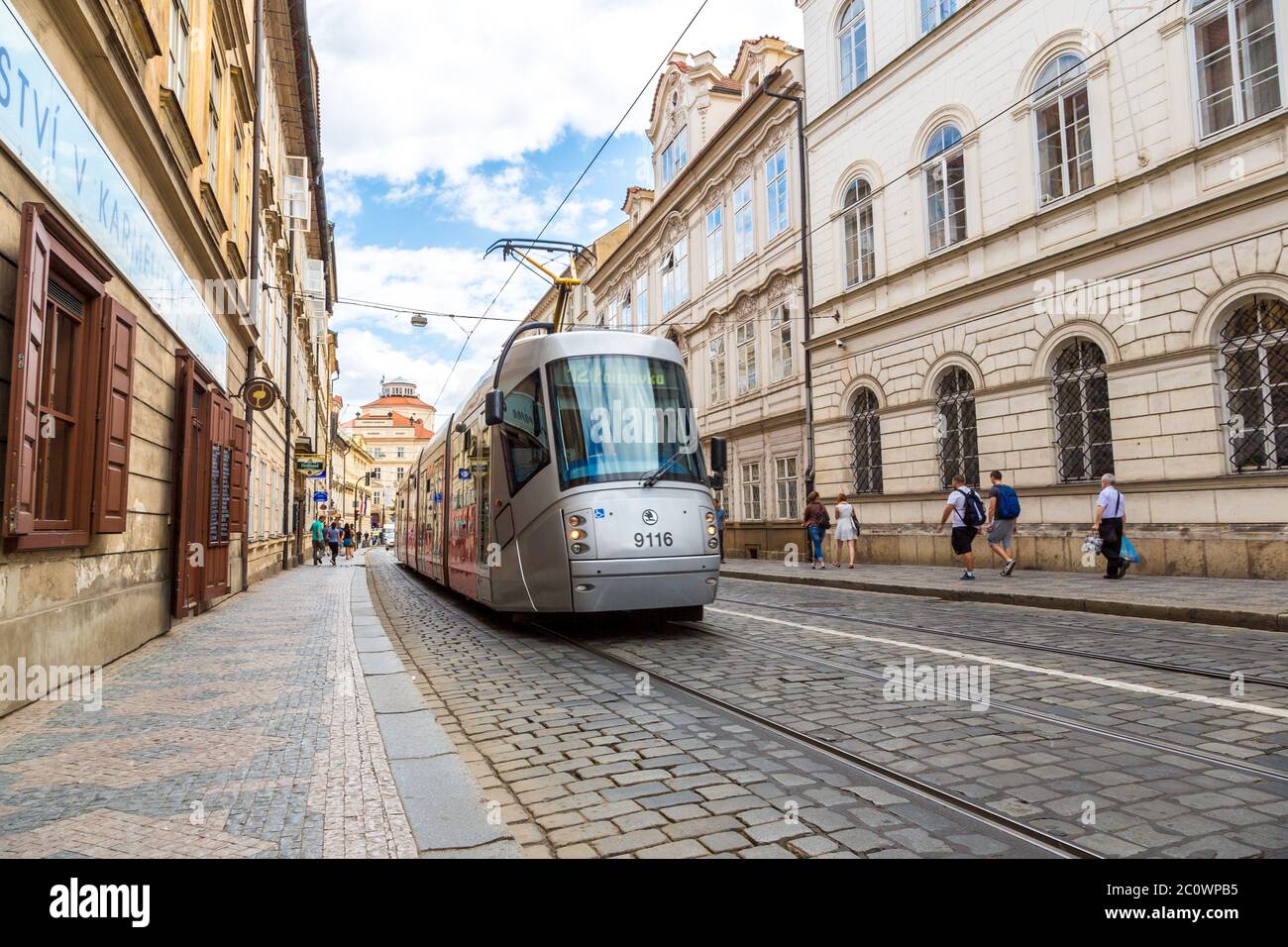 Red tram detail hi-res stock photography and images - Alamy