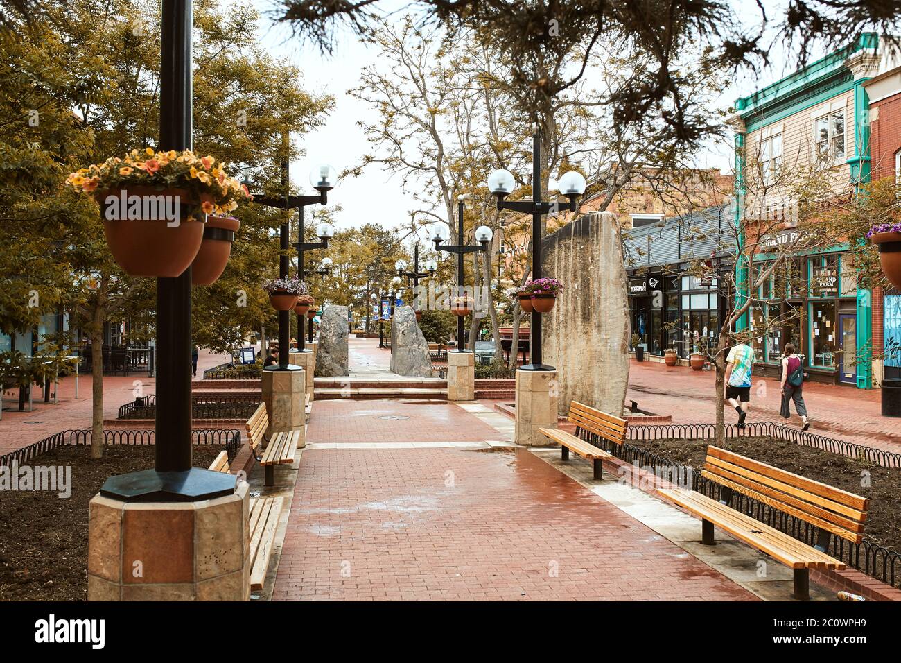 Boulder, Colorado - May 27th, 2020: Shops, businesses and restaurants ...