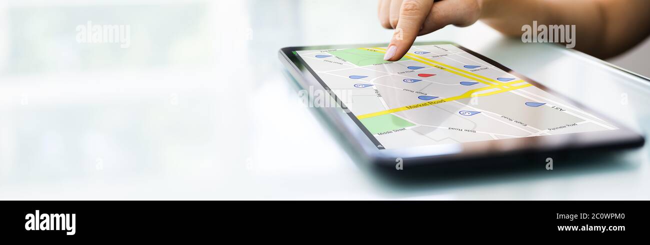Car computer map hi-res stock photography and images - Alamy