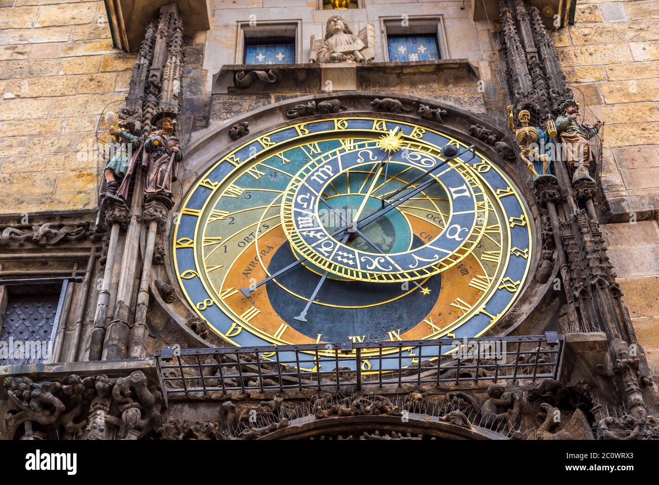 Prague astronomical clock by night hi-res stock photography and images ...