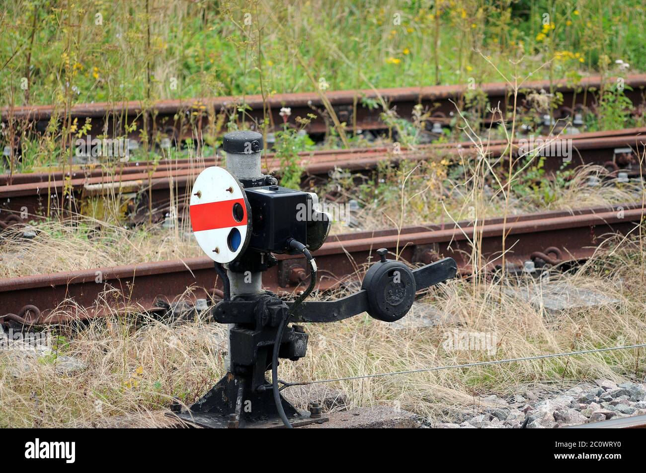 Shunt Signal at Pantyffynnon Stock Photo - Alamy