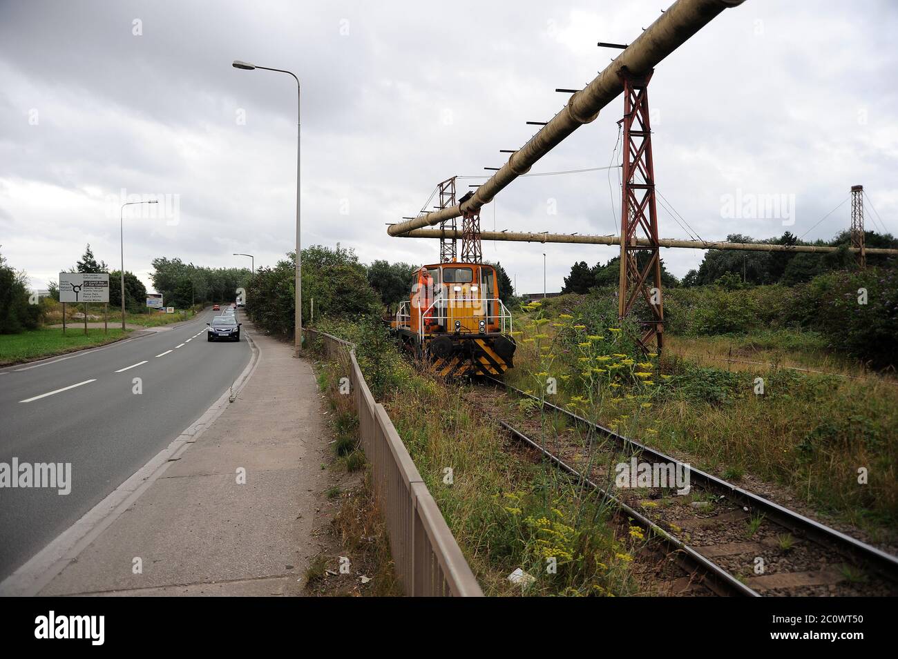 One of Tremorfa Steelworks' locomotives shunting at the complex Stock ...