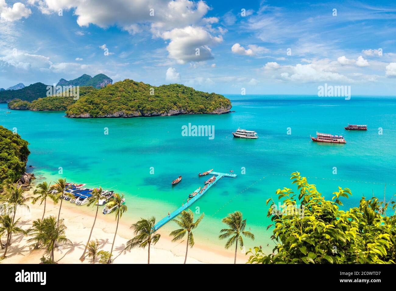 Perfect beach at Mu Ko Ang Thong National Park, Thailand in a summer ...