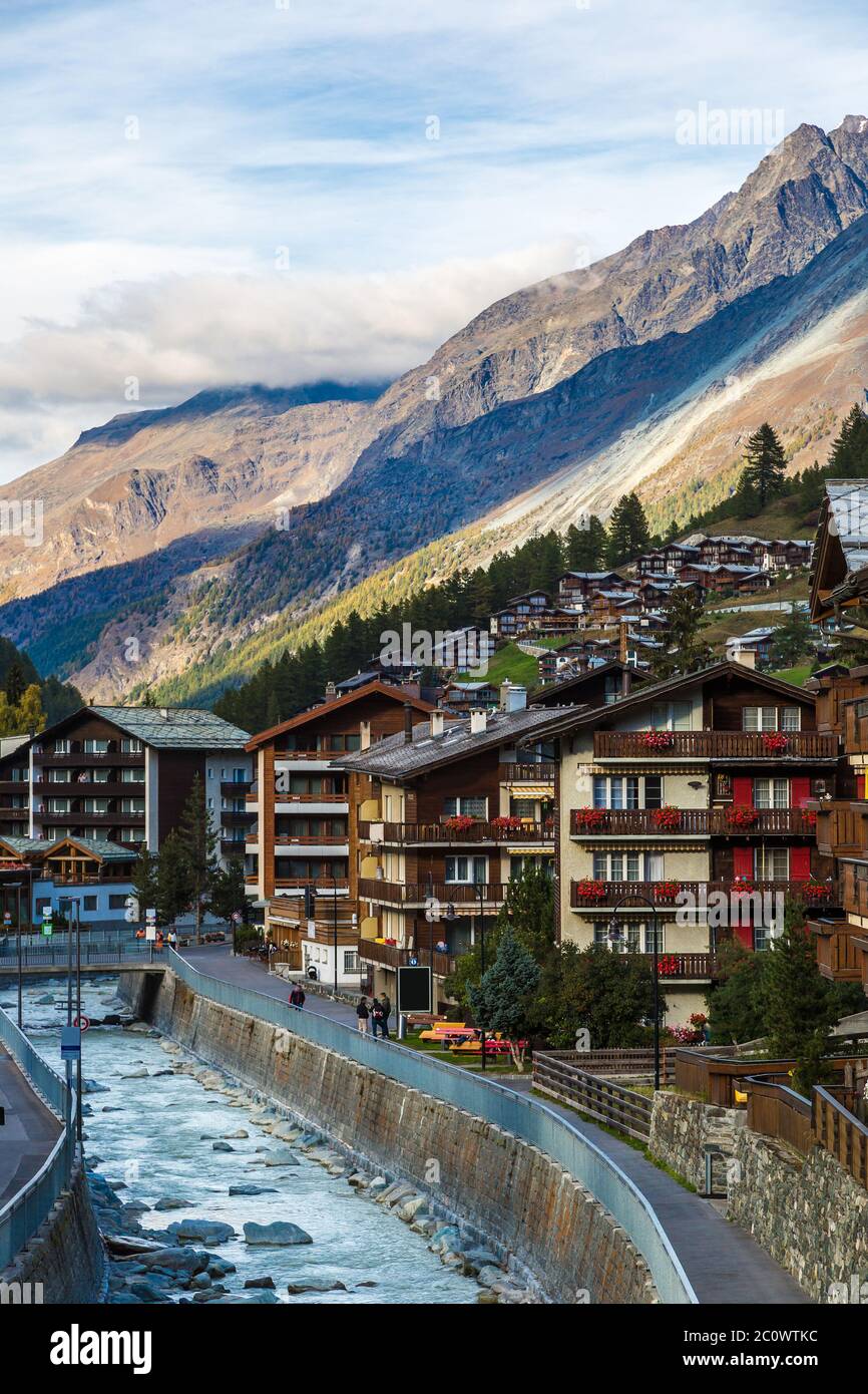 Ski resort Zermatt Stock Photo - Alamy