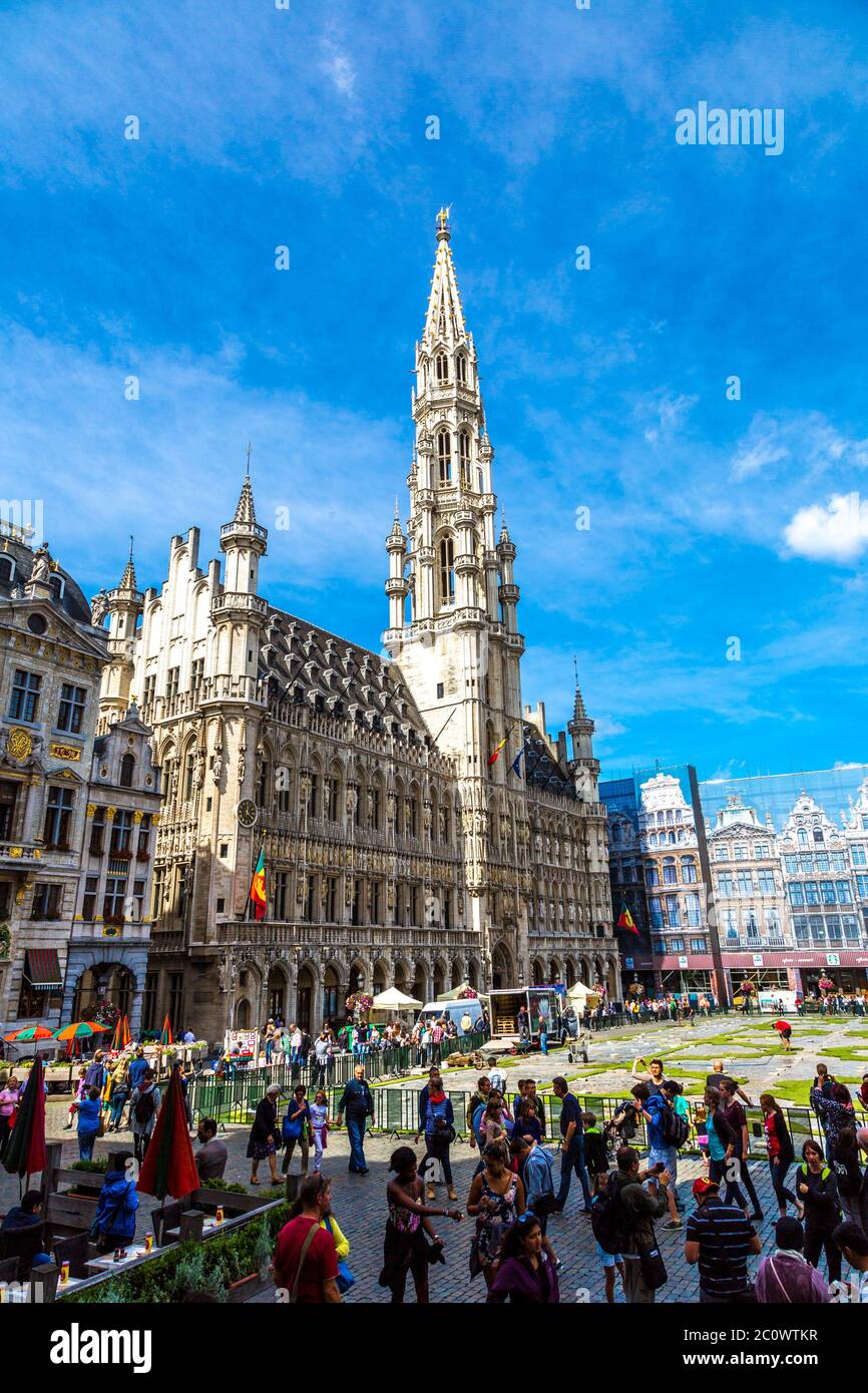 The Grand Place in Brussels Stock Photo - Alamy
