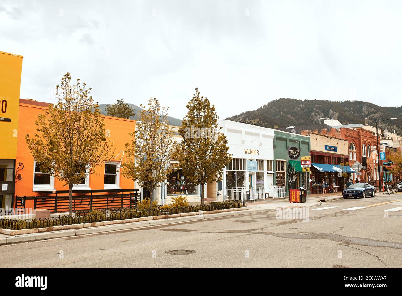 Boulder, Colorado - May 27th, 2020: Shops, businesses and restaurants ...