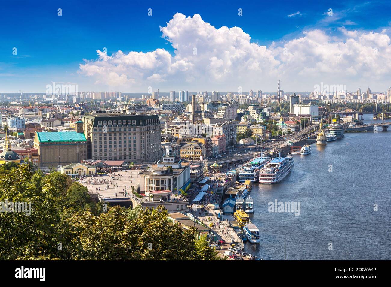 Panorama historic podil podol district hi-res stock photography and ...