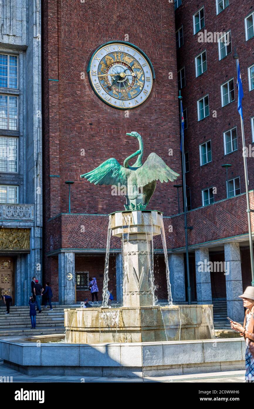 City Hall and monuments in Oslo, Norway Stock Photo - Alamy