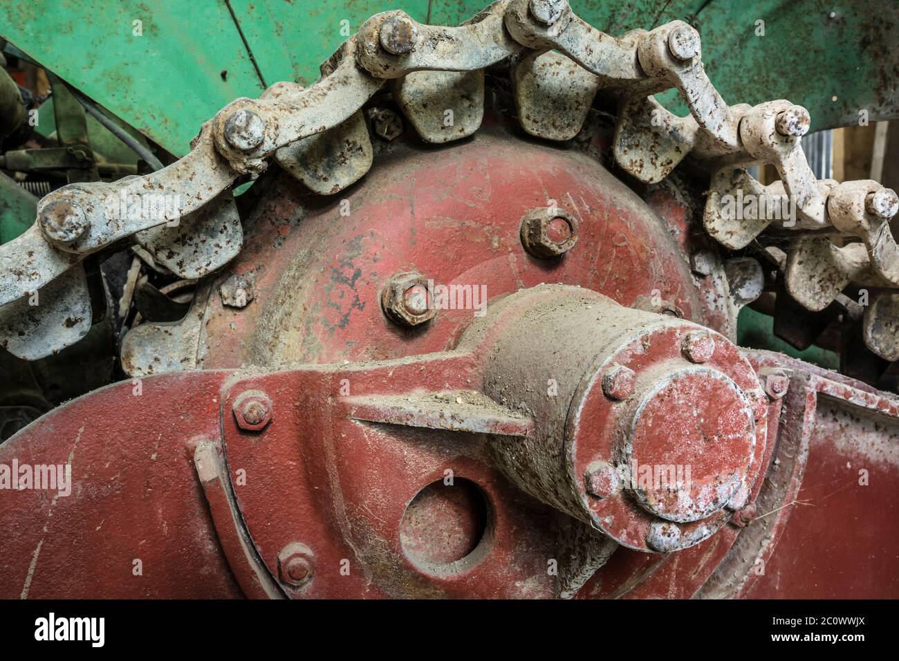 crawler chain of a historic tractor Stock Photo - Alamy