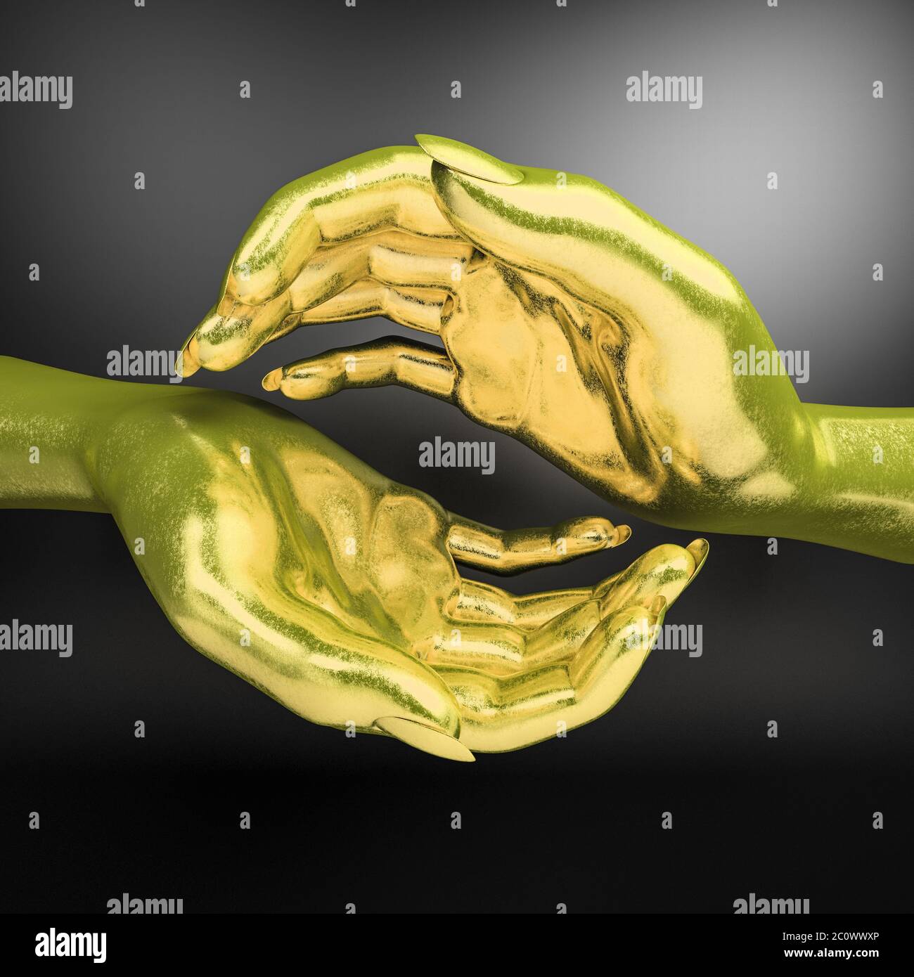 Cupped hands showing something hi-res stock photography and images - Alamy