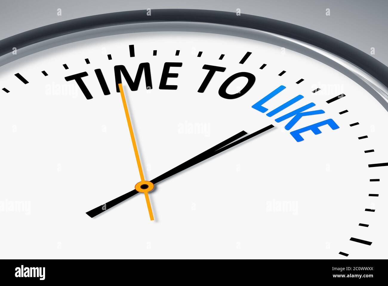clock with text time to like Stock Photo - Alamy
