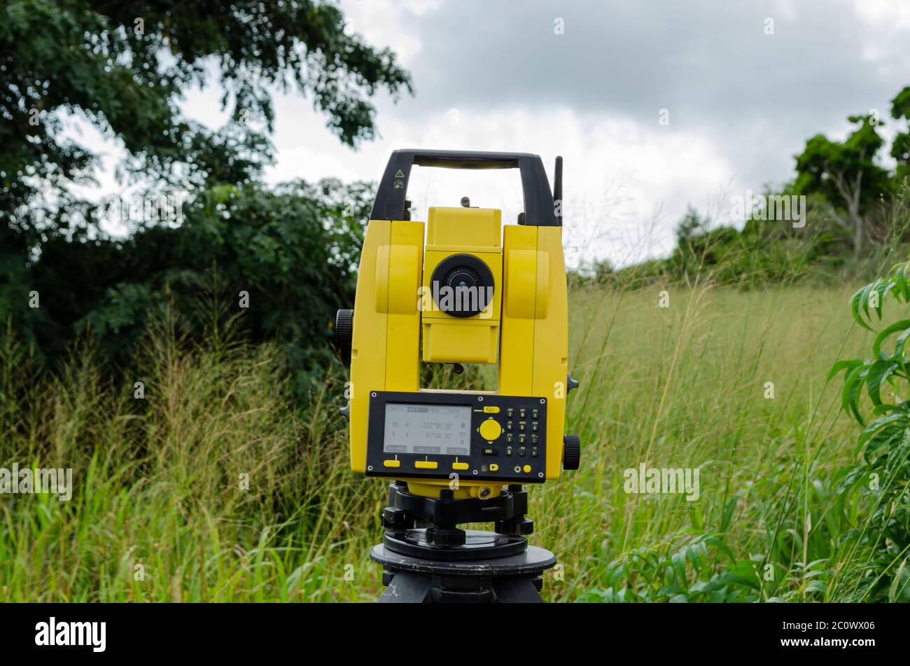 Front View Of Theodolite Stock Photo - Alamy