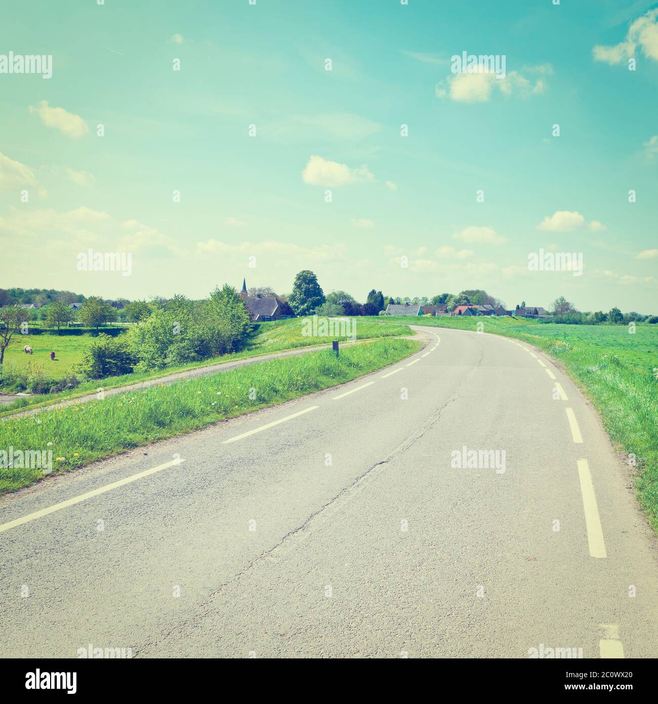 Road on the Dam Stock Photo - Alamy