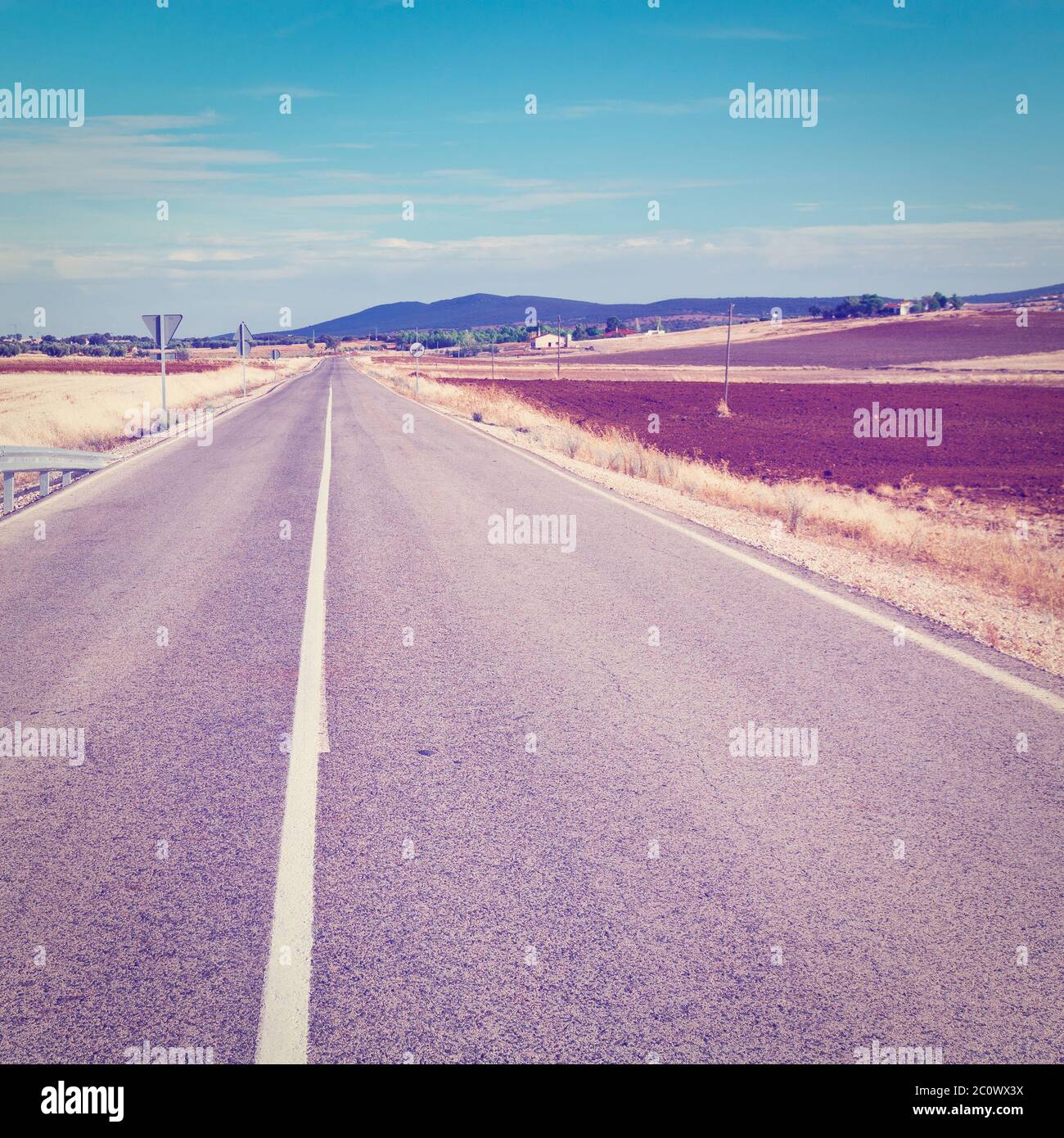 Road in Spain Stock Photo - Alamy