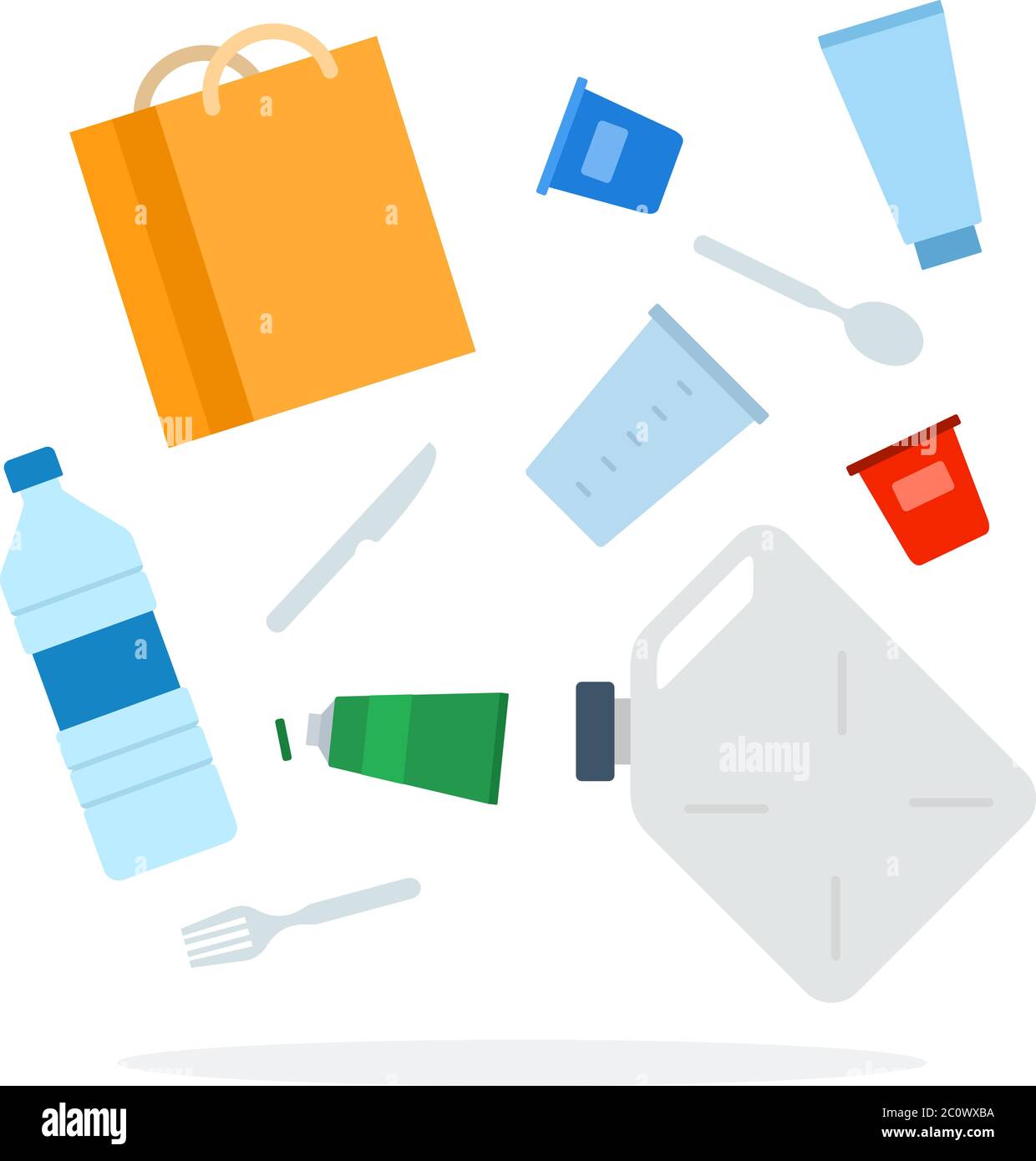 Mess of recycling Stock Vector Images - Alamy