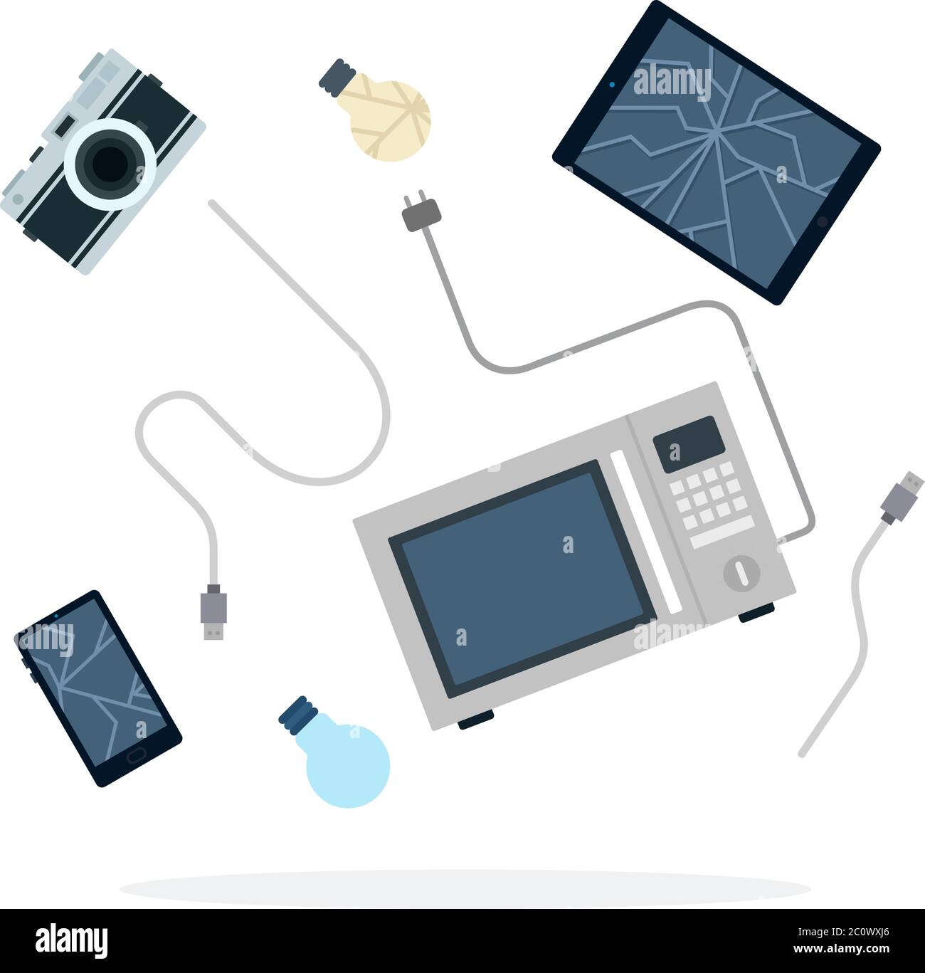 Electronic waste recycling pile Cut Out Stock Images & Pictures - Alamy